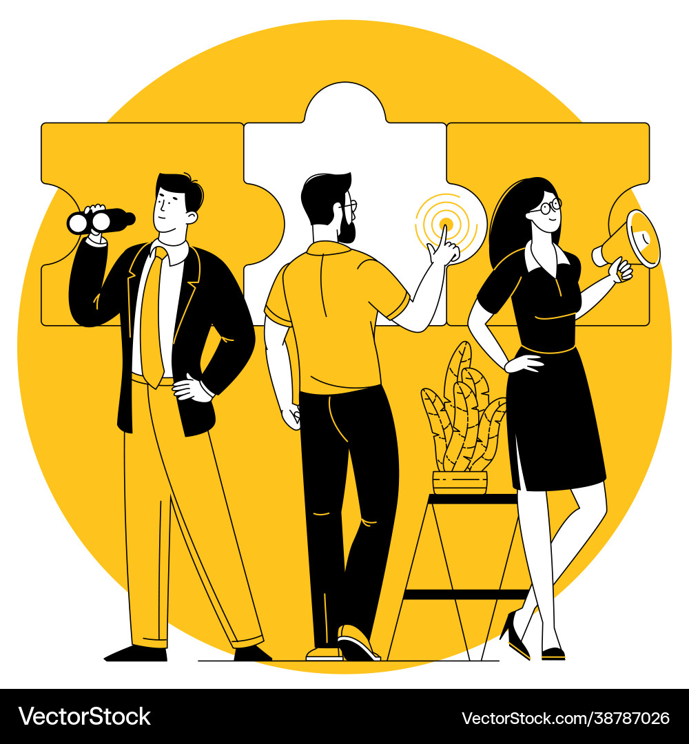 Cooperation and business partnership Royalty Free Vector