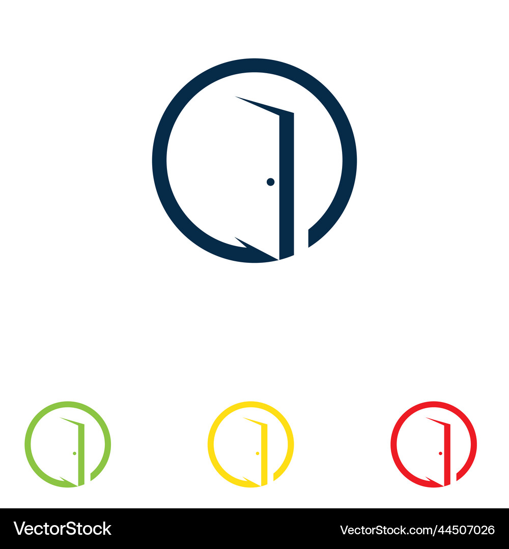 Door logo and symbol Royalty Free Vector Image