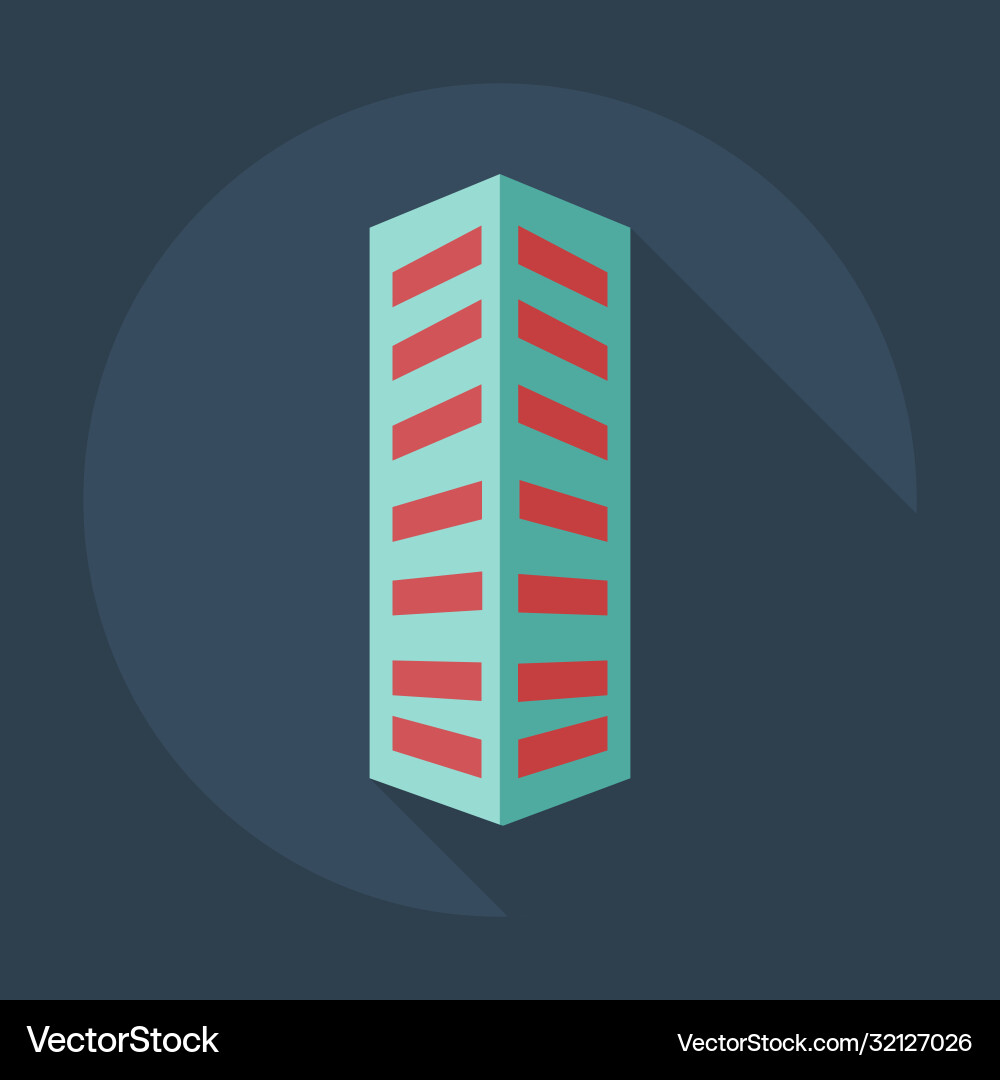 Flat modern design with shadow icons building Vector Image