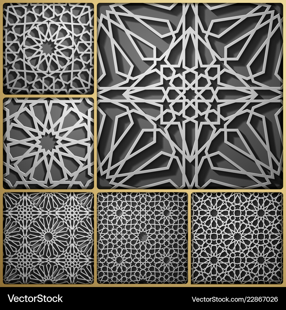 Islamic ornament persian motiff 3d Royalty Free Vector Image