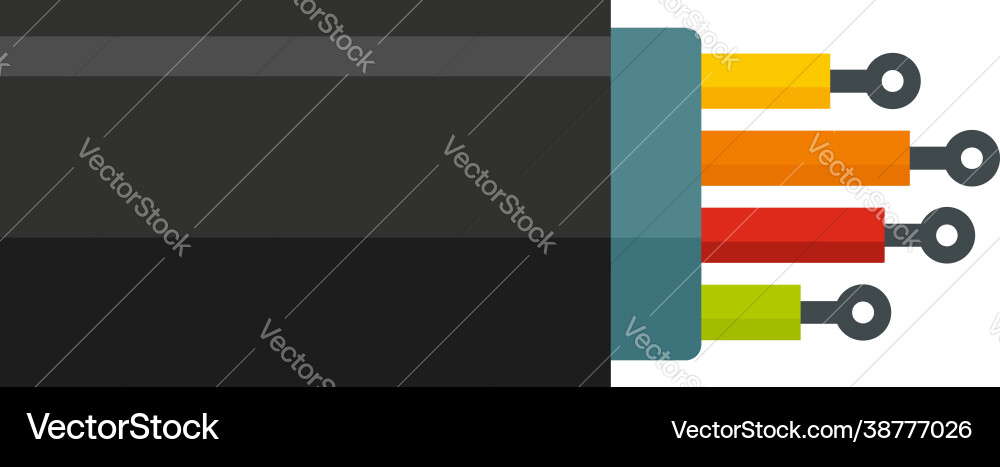 Optical fiber port icon flat isolated Royalty Free Vector