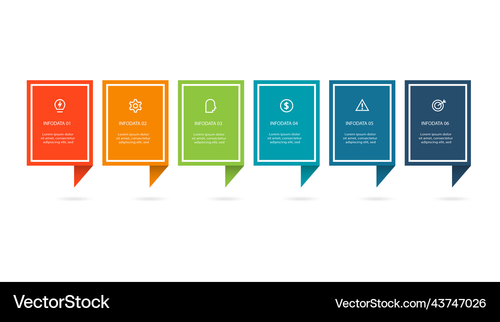 Rectangle concept for infographic with 6 steps – Royalty-Free Vector ...
