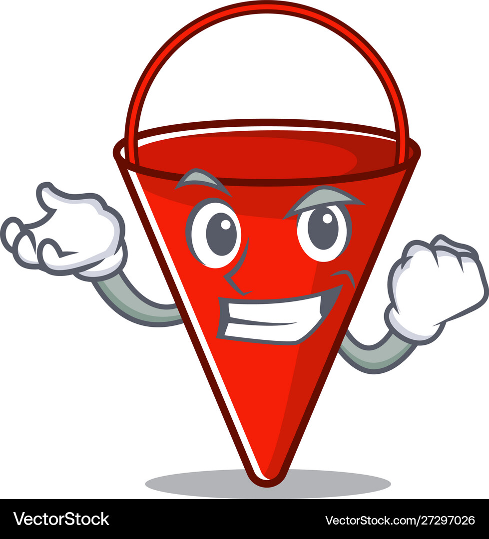 Successful fire bucket isolated with cartoon Vector Image