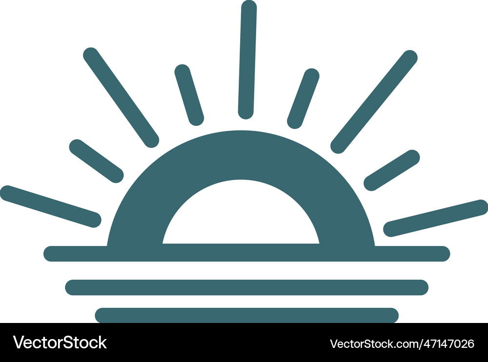 Sunrise icon filled icon from islamic Royalty Free Vector
