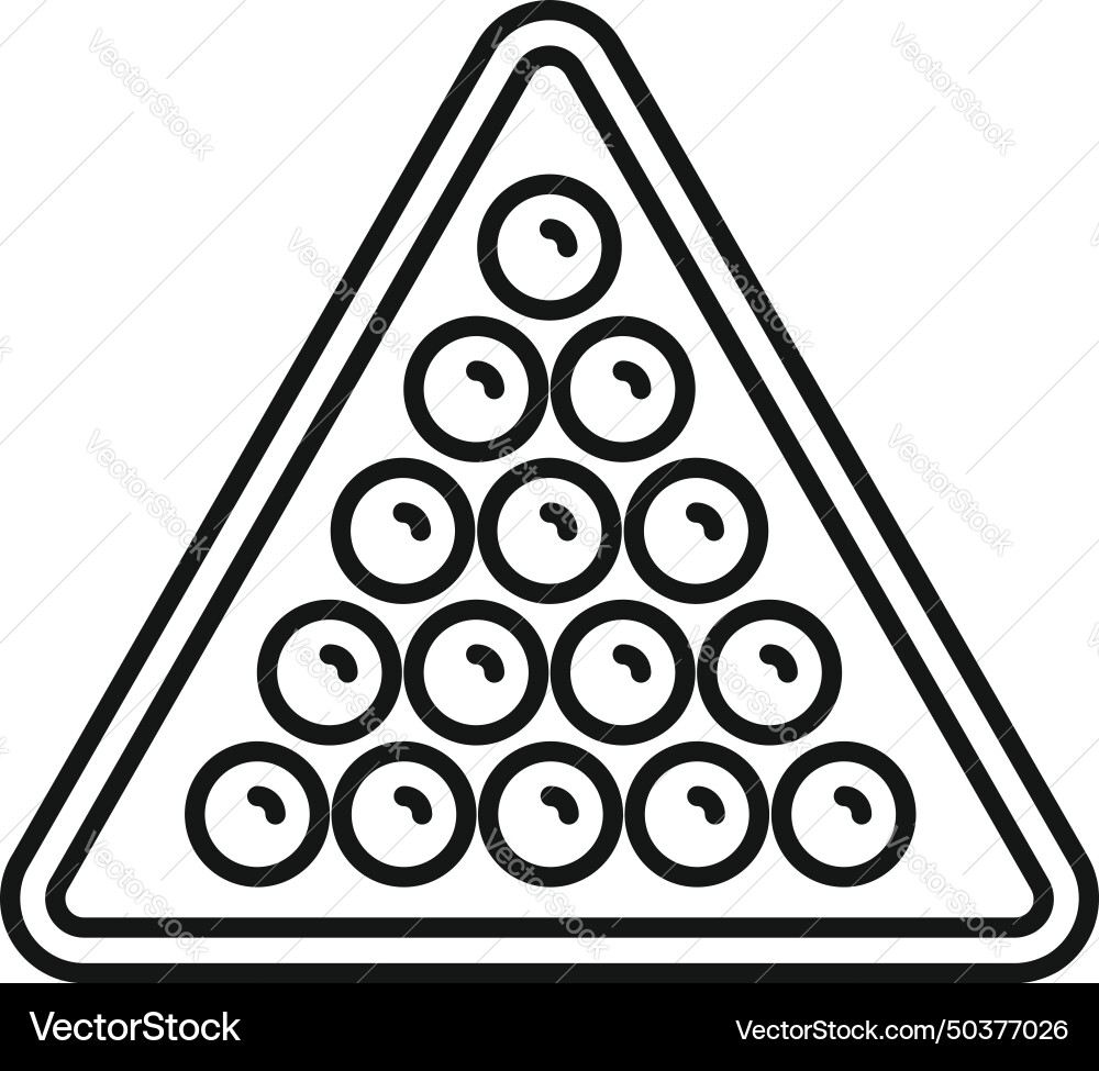 Triangle dimple toy icon outline fidget Royalty Free Vector
