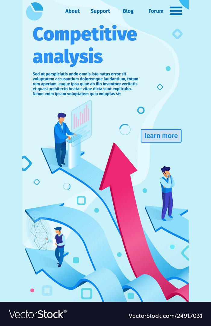 Competitive analysis flat Royalty Free Vector Image