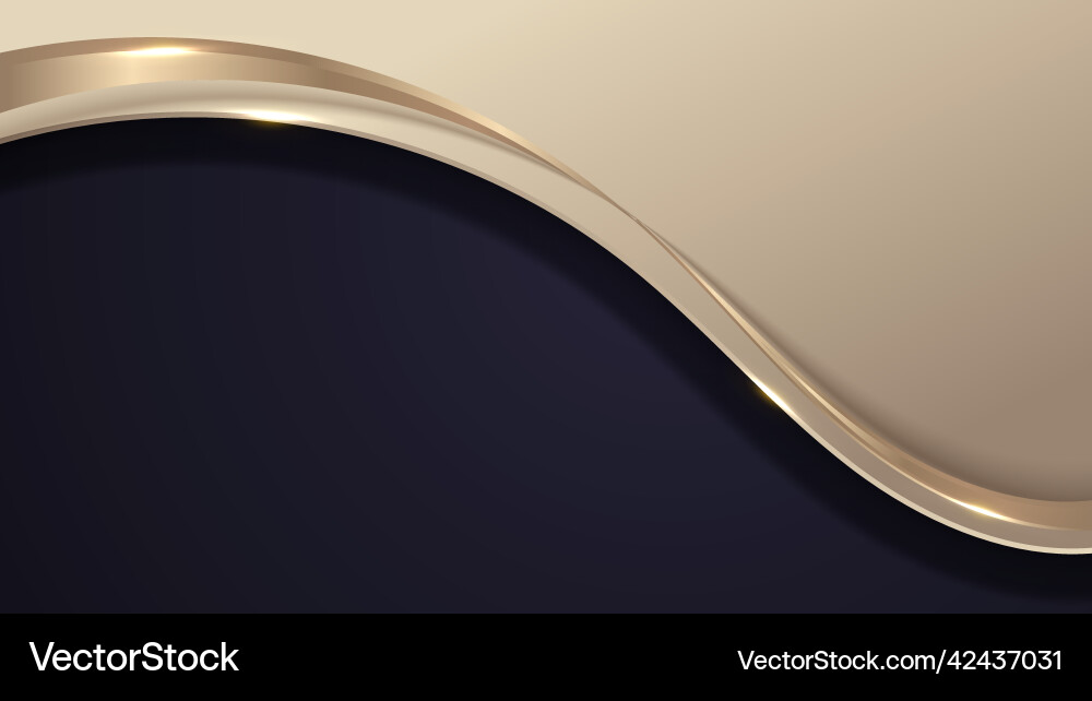 Elegant modern luxury template design golden wave Vector Image
