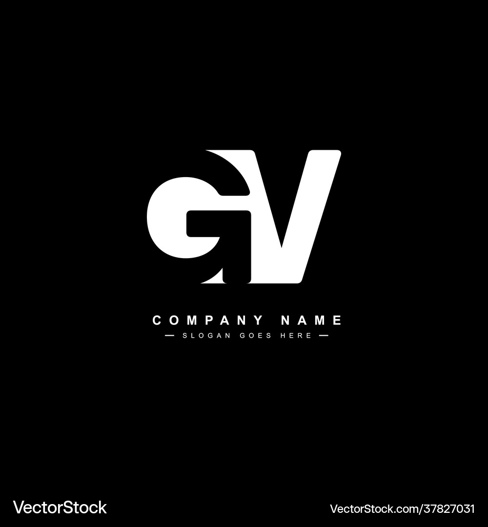 Initial letter gv logo - minimal business Vector Image