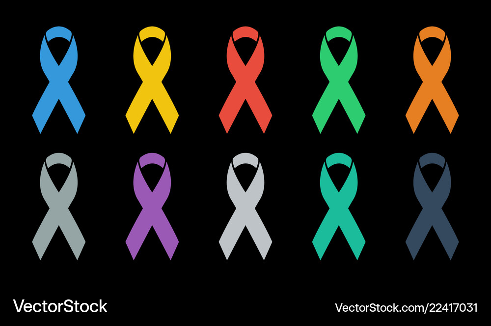 Set of colored ribbons eps 10 Royalty Free Vector Image
