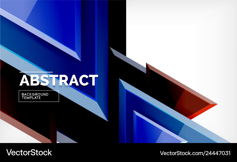 Tech futuristic geometric 3d shapes minimal Vector Image