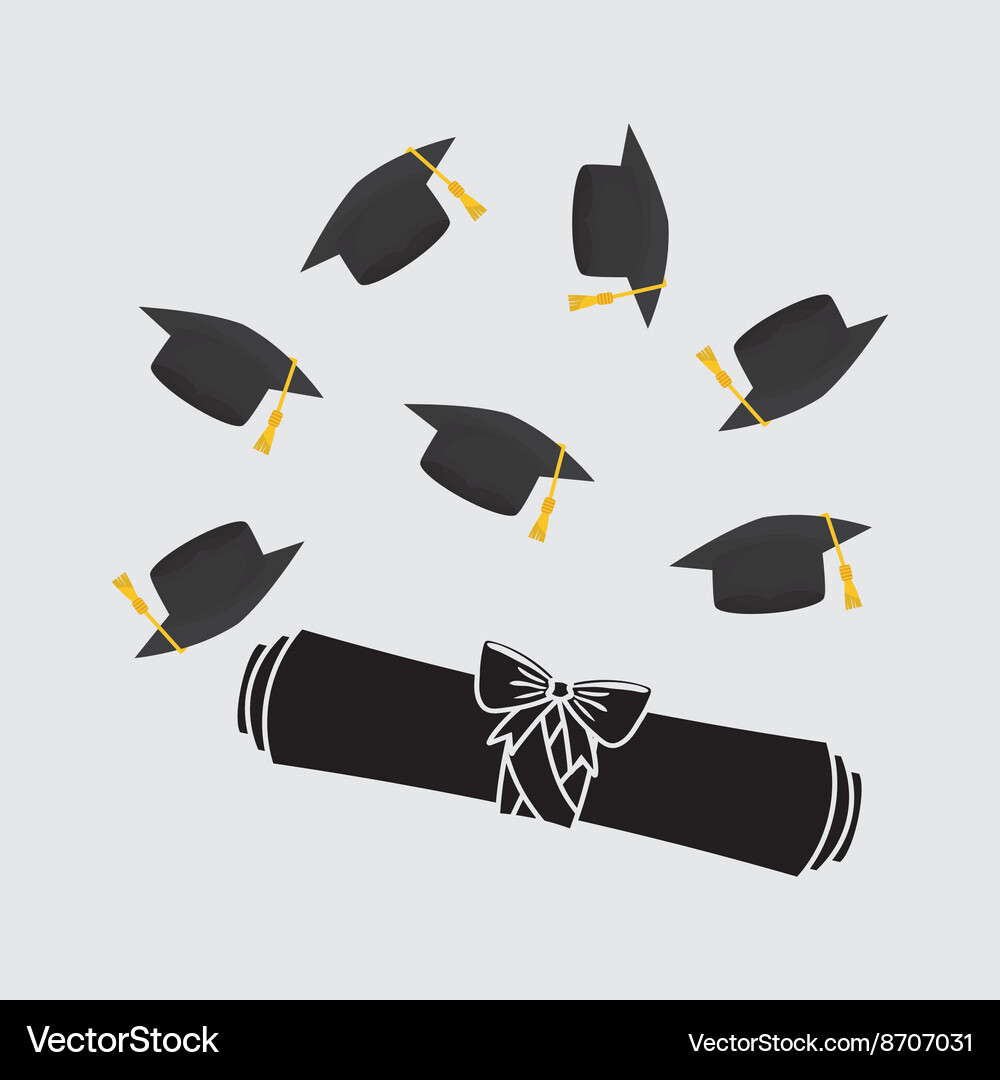 University design graduation and education Vector Image