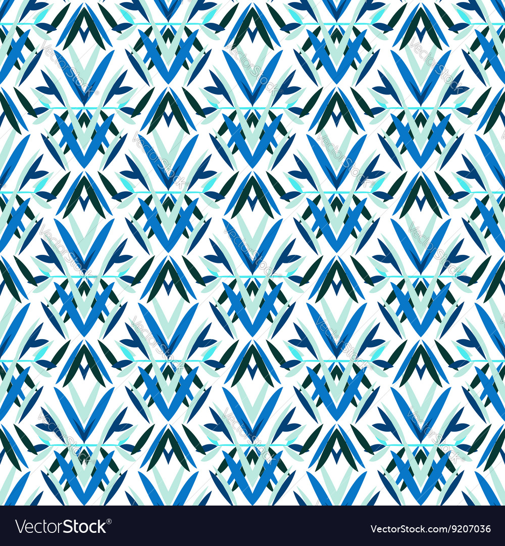 Blue art deco pattern Royalty Free Vector Image