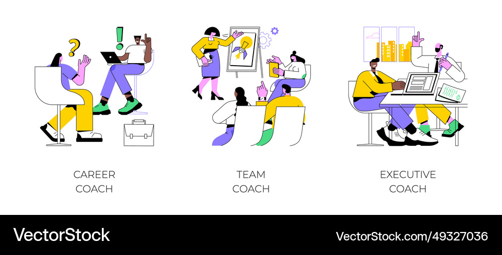 Business coaching isolated cartoon Royalty Free Vector Image