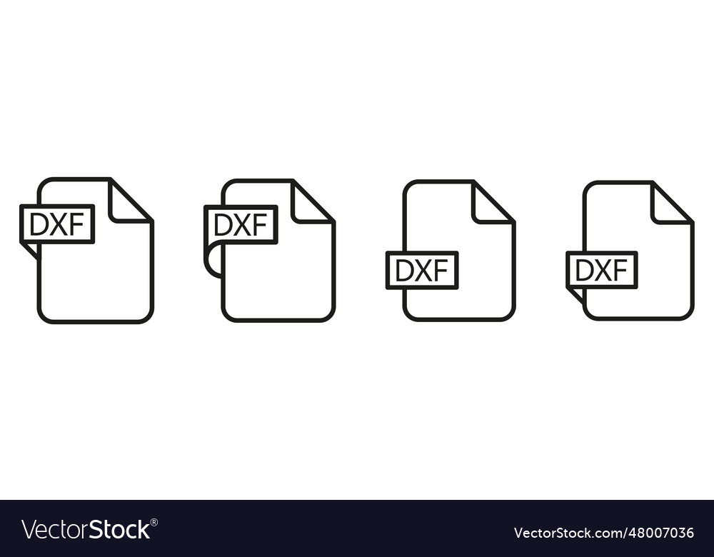 Dxf file format document type colored icon Vector Image Dxf file format document type colored icon Vector Image
