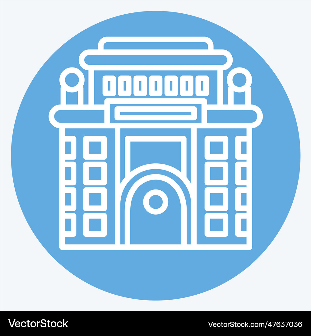 Icon hotel related to accommodations symbol blue Vector Image
