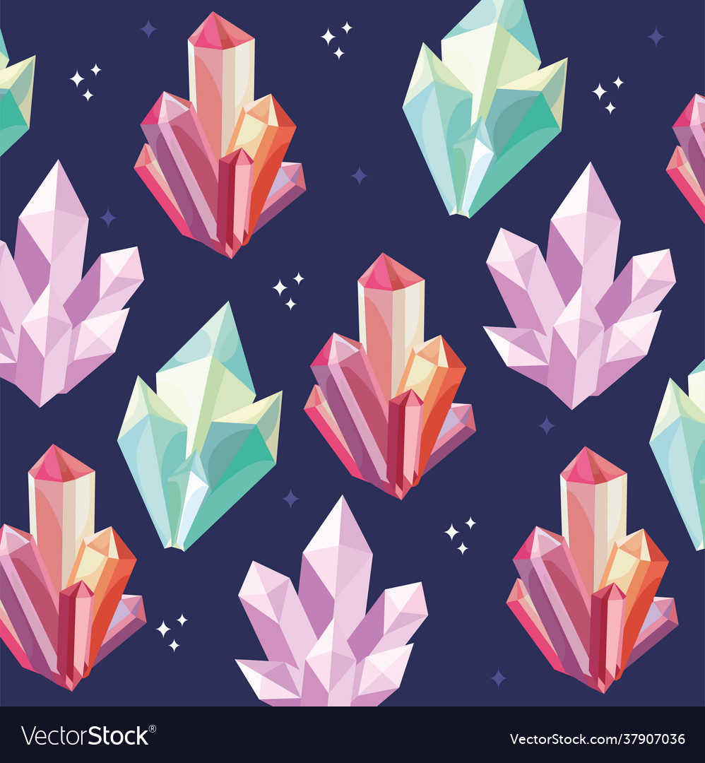 Pattern crystals Royalty Free Vector Image - VectorStock