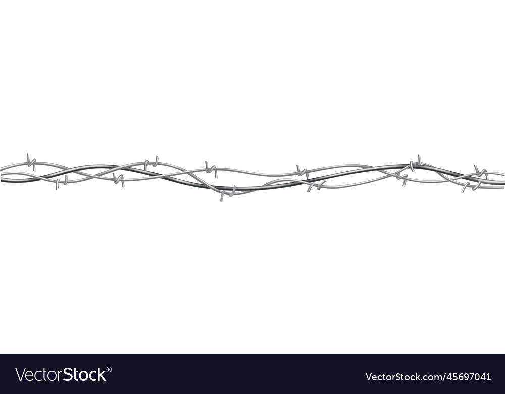 Barbed wire fencing strong sharply pointed Vector Image Barbed wire fencing strong sharply pointed Vector Image