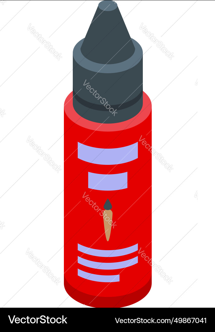 Black ink tattoo icon isometric bottle kit Vector Image
