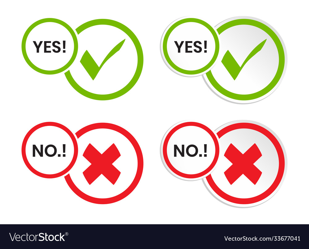 Checkmark yes Royalty Free Vector Image - VectorStock