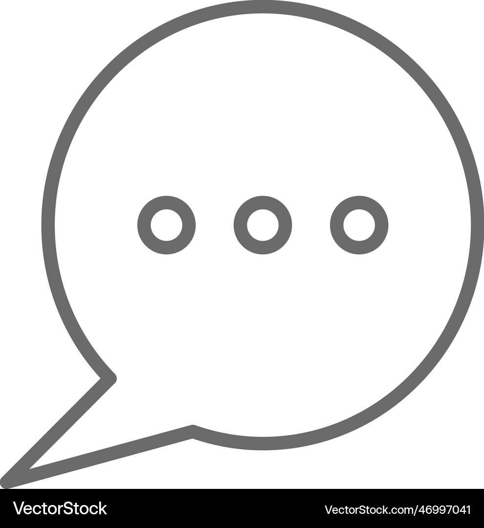 Comment marketing icon with black outline style Vector Image