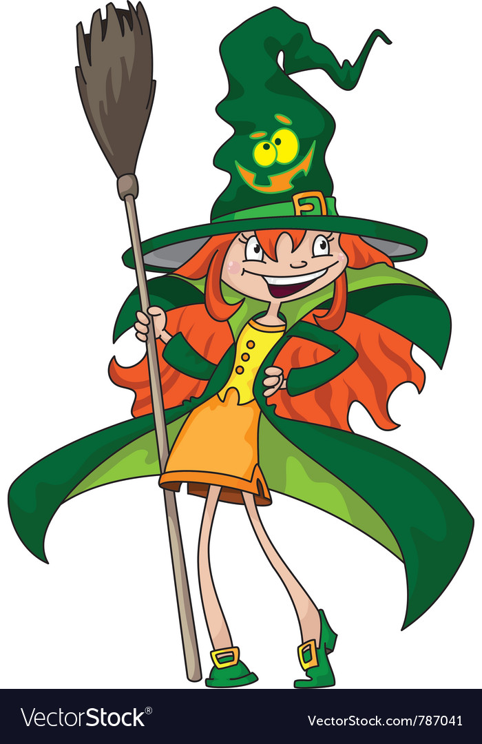 Cute witch Royalty Free Vector Image - VectorStock