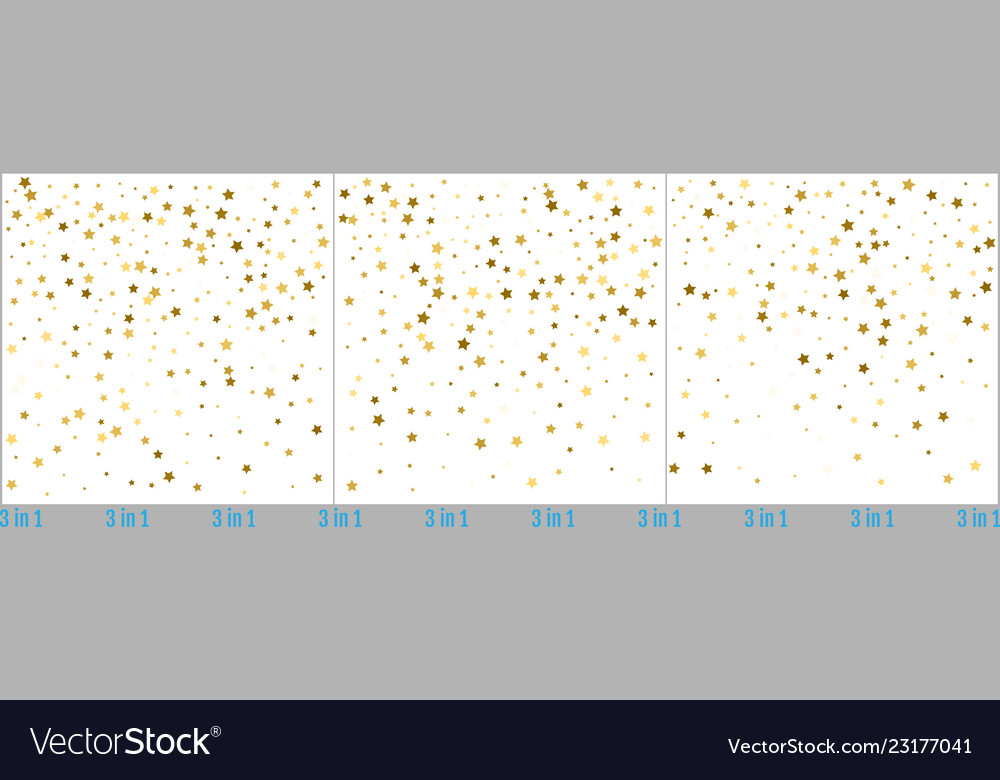 Gold stars confetti celebration golden foil Vector Image