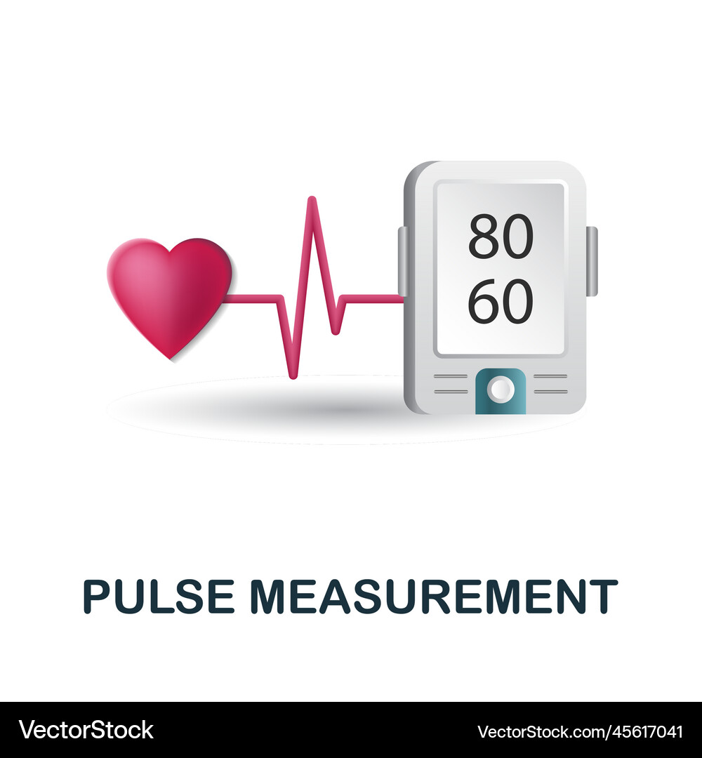 Pulse measurement icon 3d from measurement Vector Image