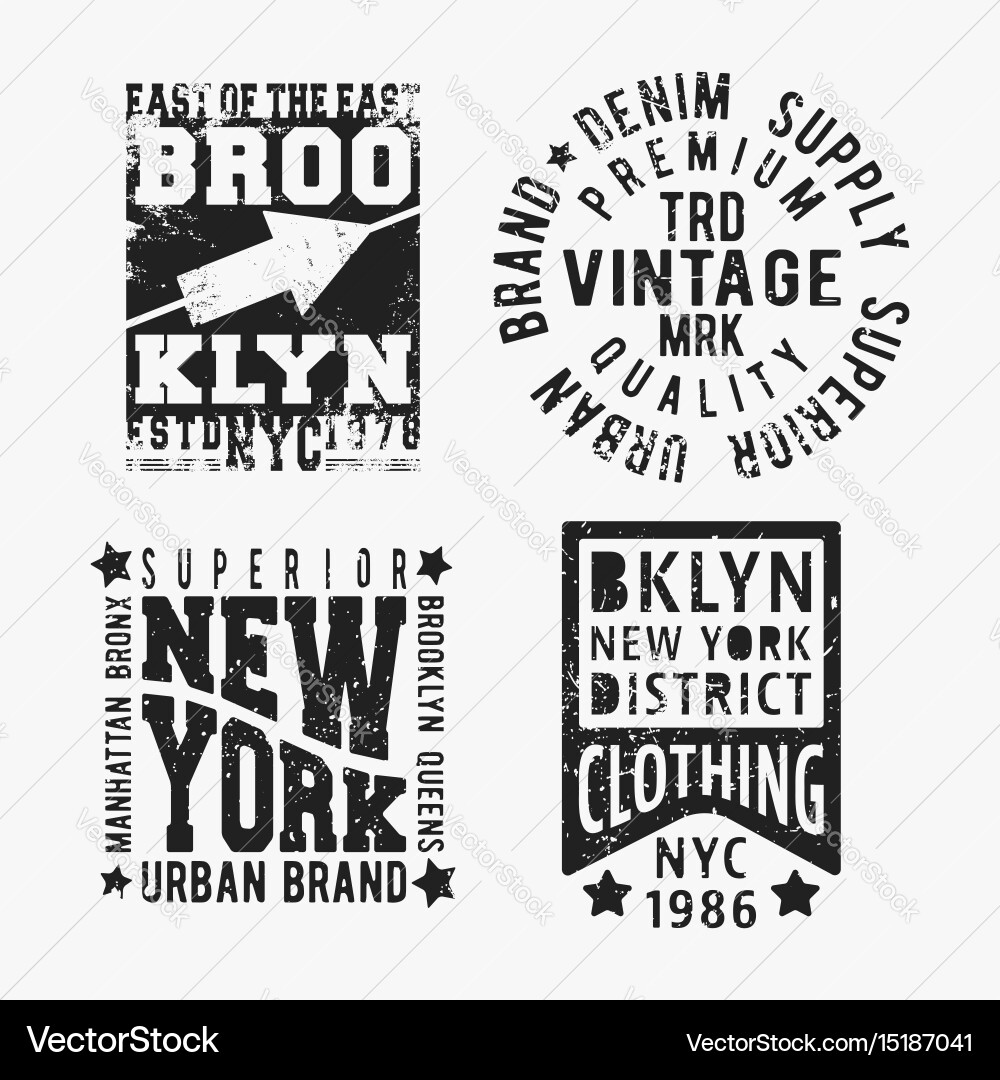 Set of various vintage stamp Royalty Free Vector Image