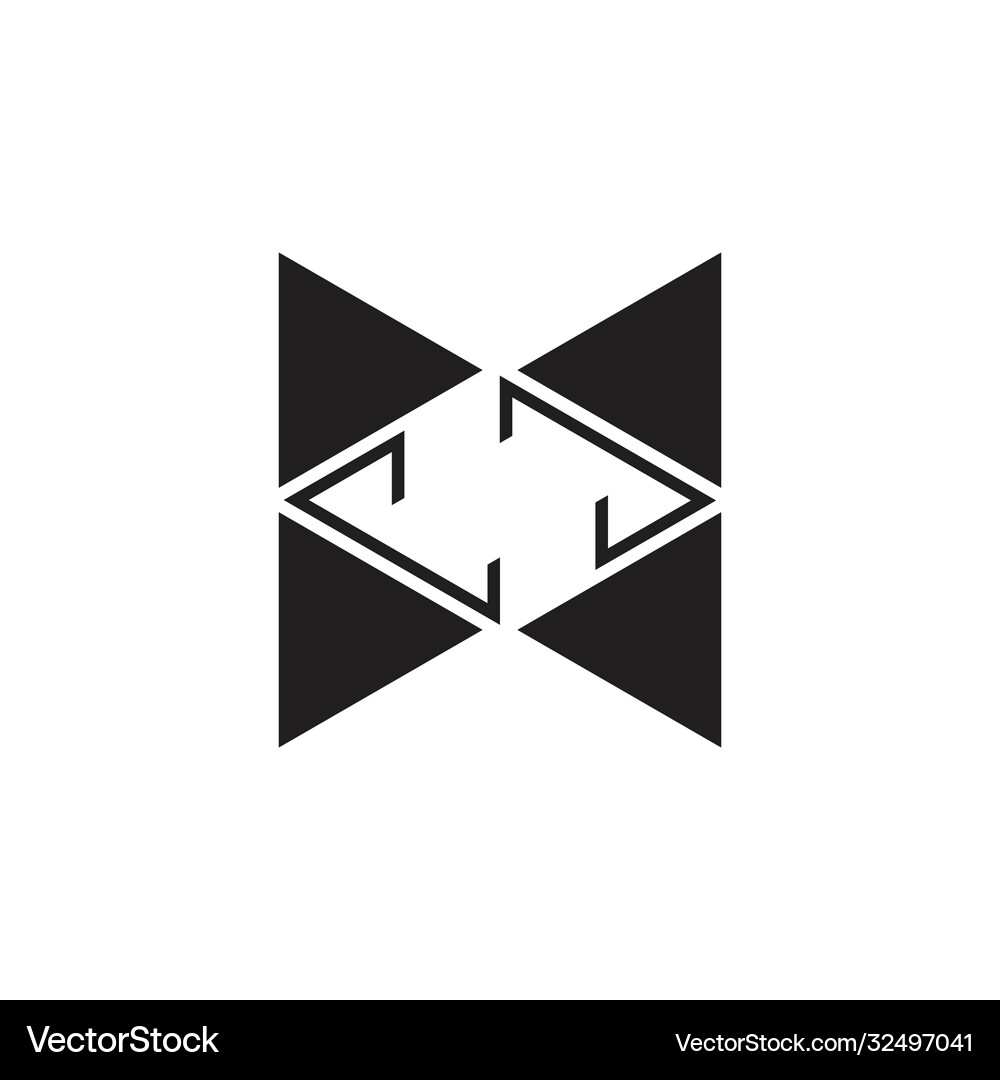 Triangle geometric square abstract logo Royalty Free Vector