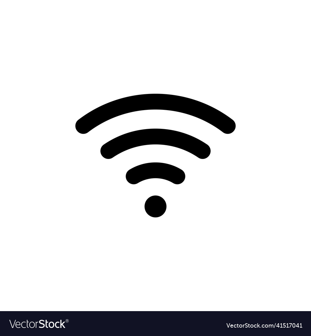 Wifi wireless internet signal icon logo template Vector Image