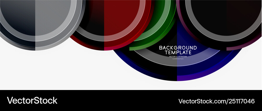 Colorful glossy circles background Royalty Free Vector Image