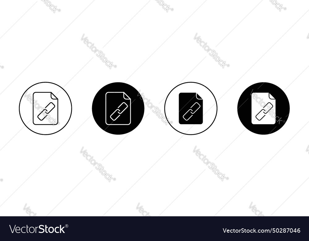Document link icon Royalty Free Vector Image - VectorStock