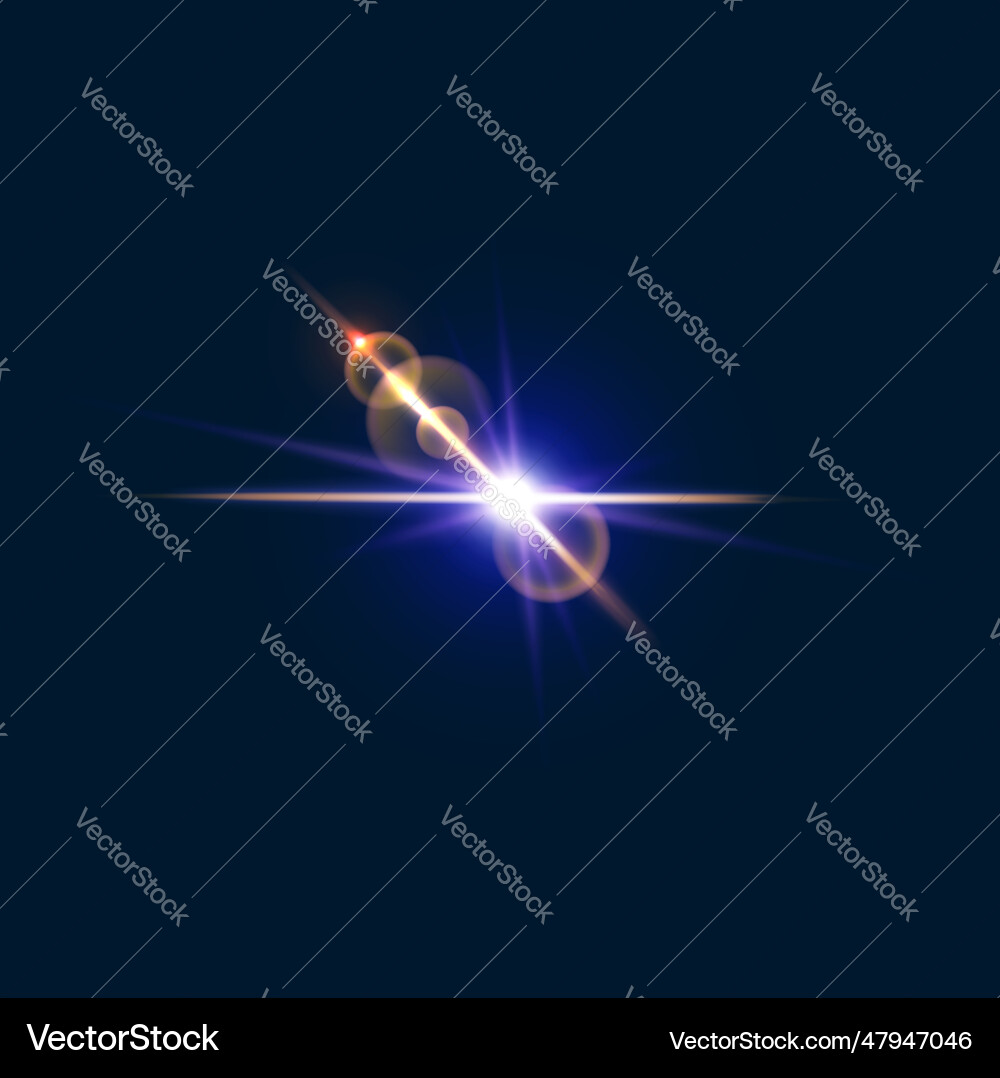 Light sparkle flare flash effect of shine glow Vector Image