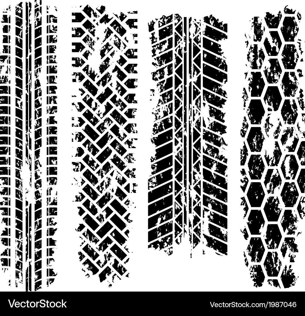 Tire tracks Royalty Free Vector Image - VectorStock