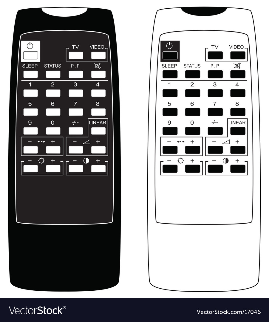 TV remote controls Royalty Free Vector Image - VectorStock