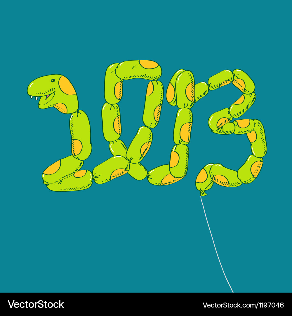 Year of the snake design Royalty Free Vector Image