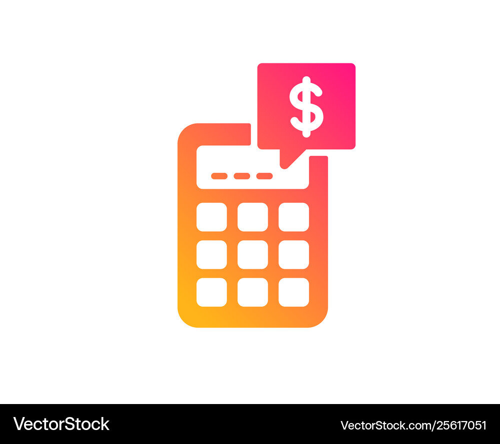 Calculator icon accounting sign Royalty Free Vector Image