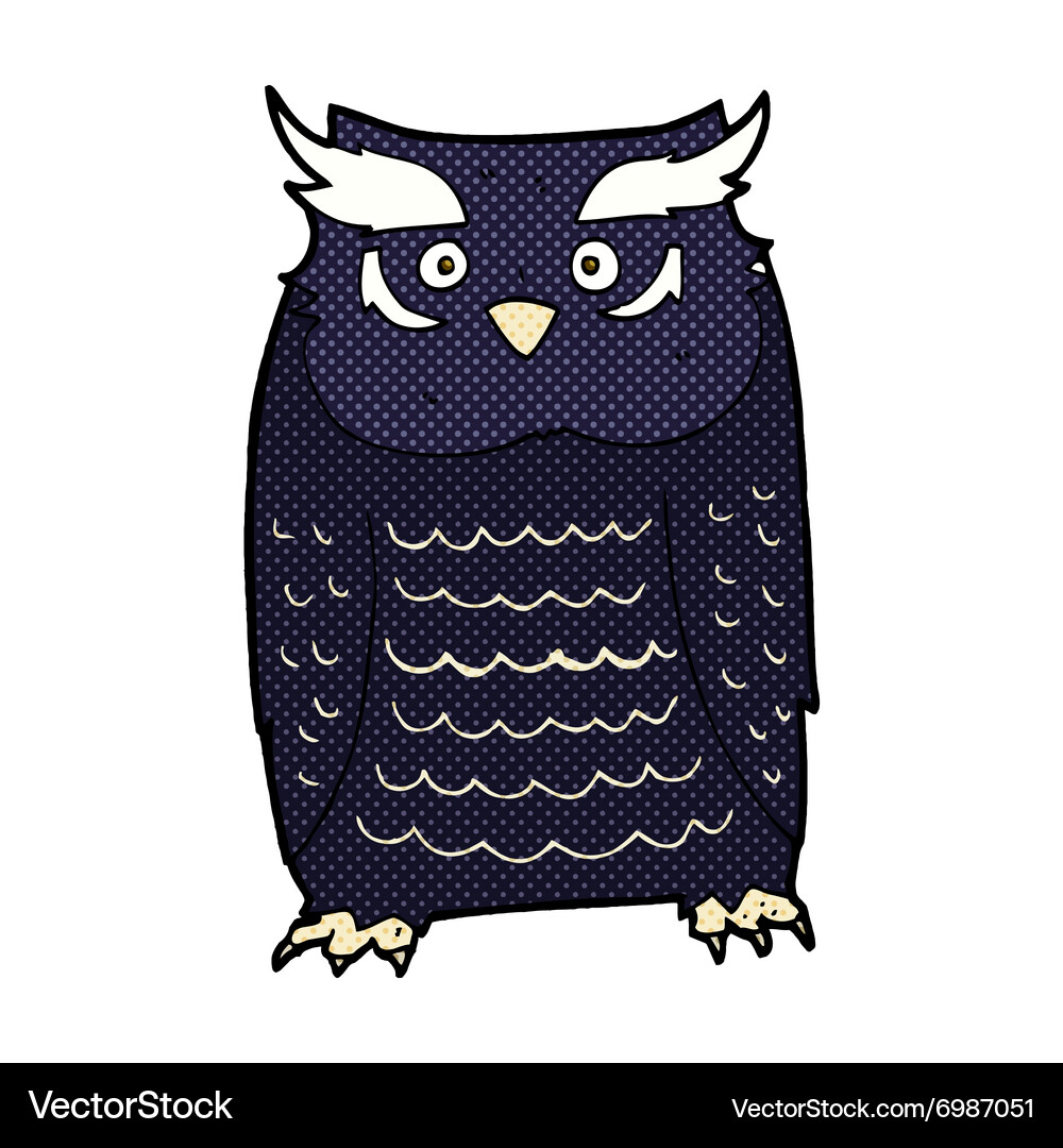 Comic cartoon owl Royalty Free Vector Image - VectorStock