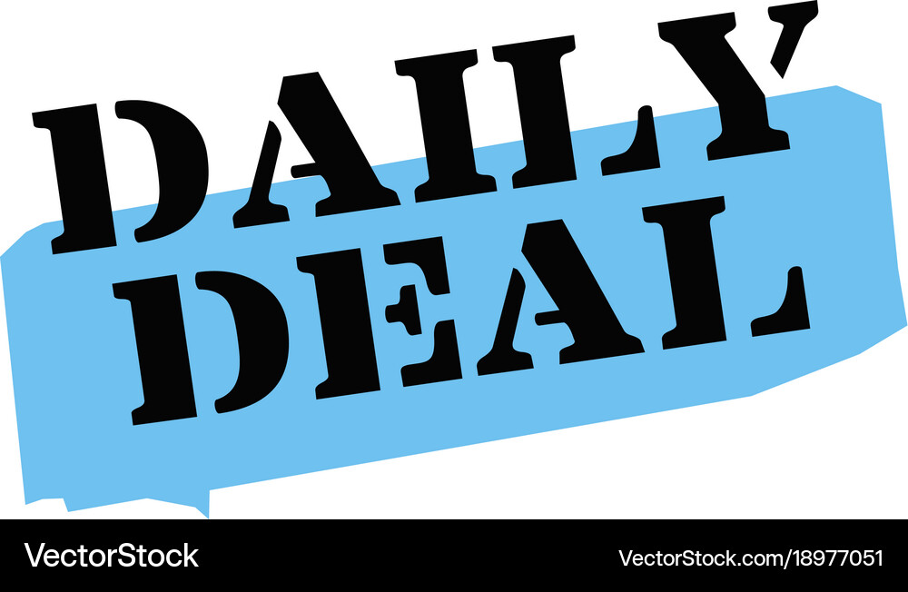 Daily deal typographic stamp Royalty Free Vector Image