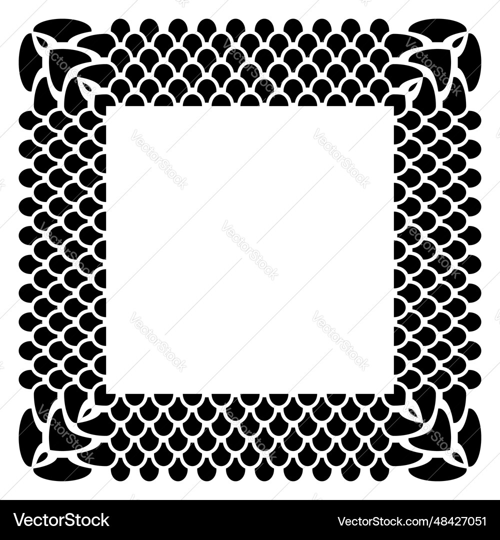 Decorative square frame Royalty Free Vector Image