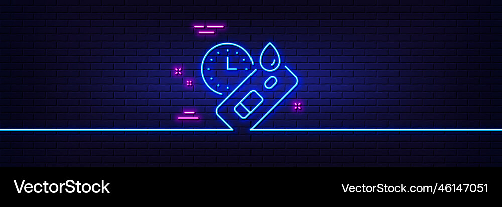 Express covid test line icon coronavirus testing Vector Image