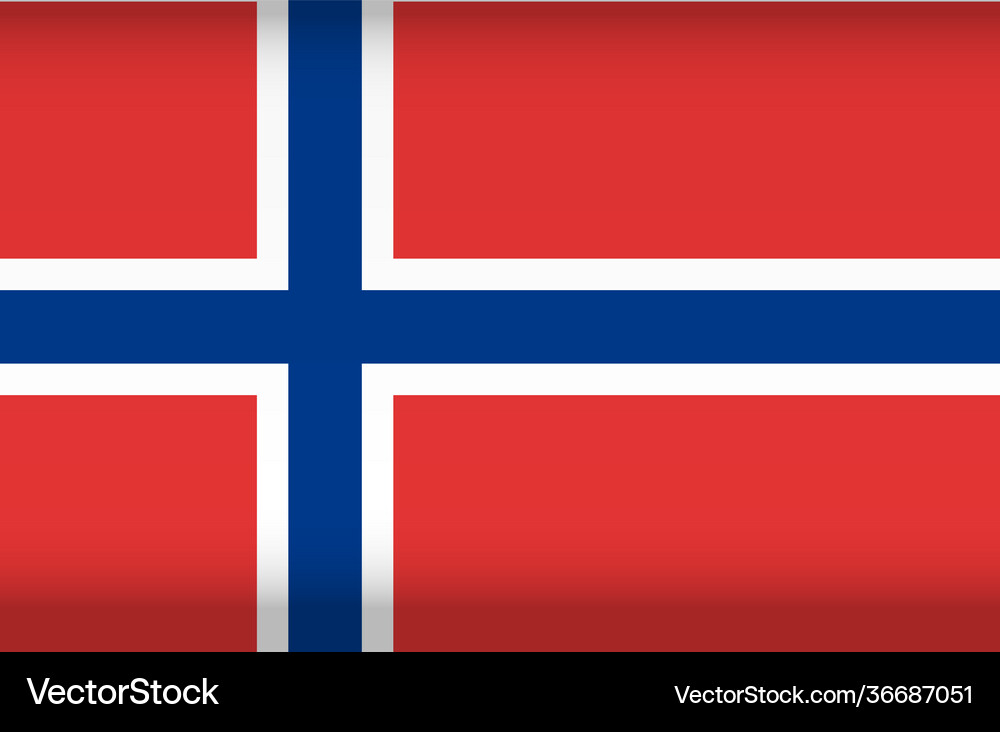 Flag norway color symbol isolated Royalty Free Vector Image