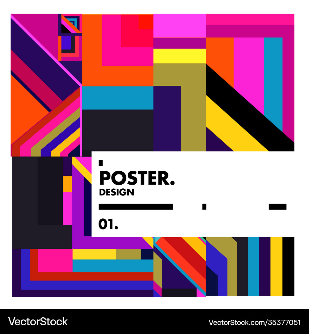 Geometric colorful pattern for poster and banner Vector Image