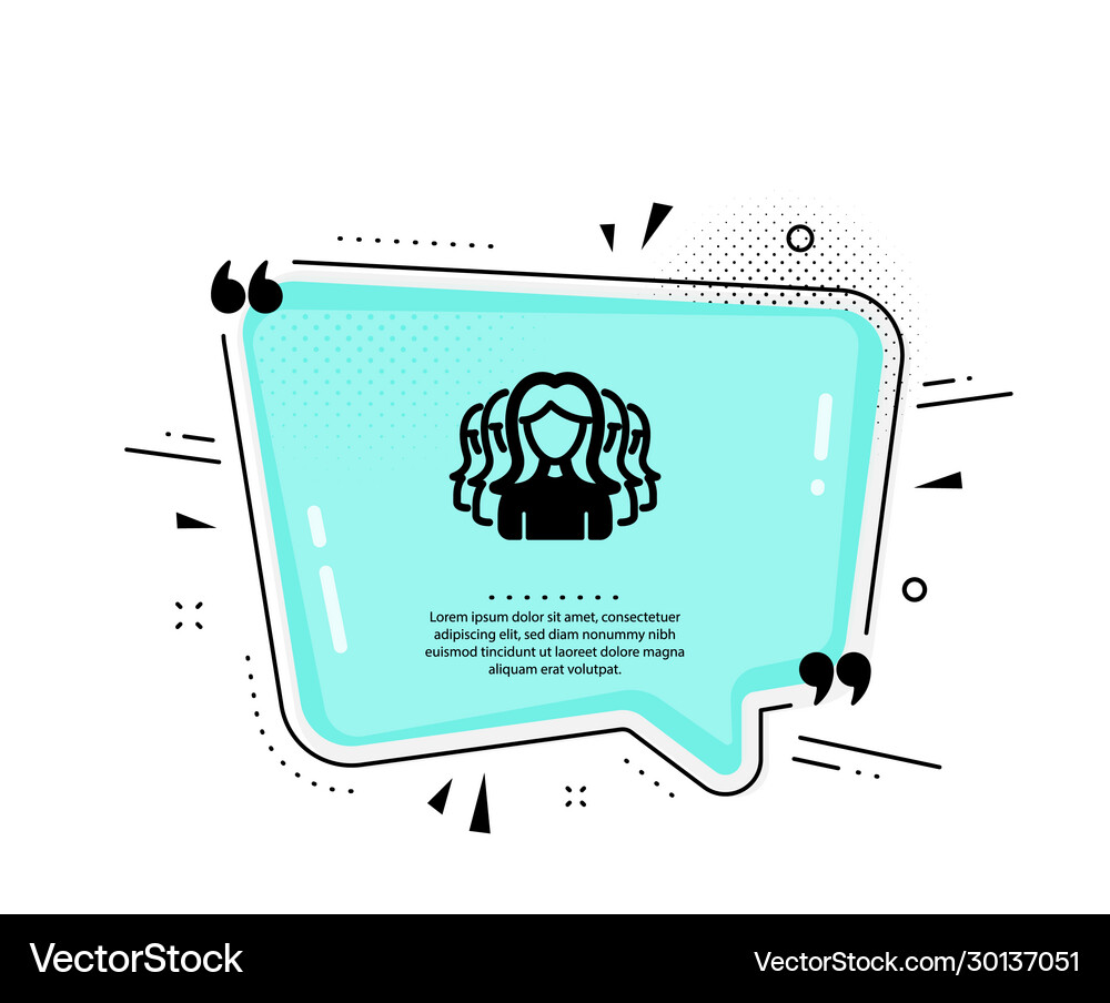 Group women icon teamwork sign Royalty Free Vector Image