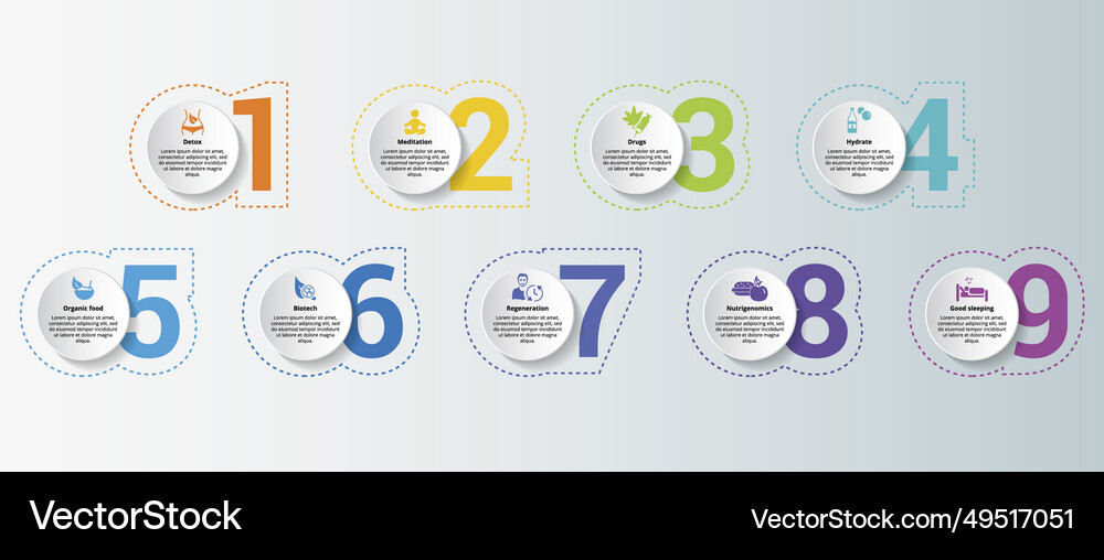 Infographics with crisis theme icons 10 steps Vector Image