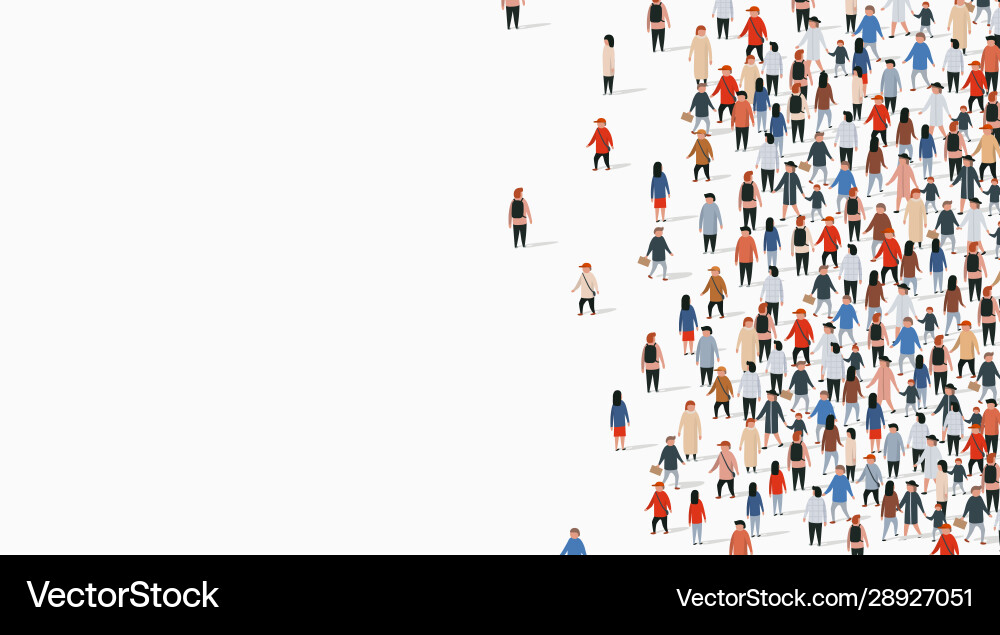Large group people on white background people Vector Image