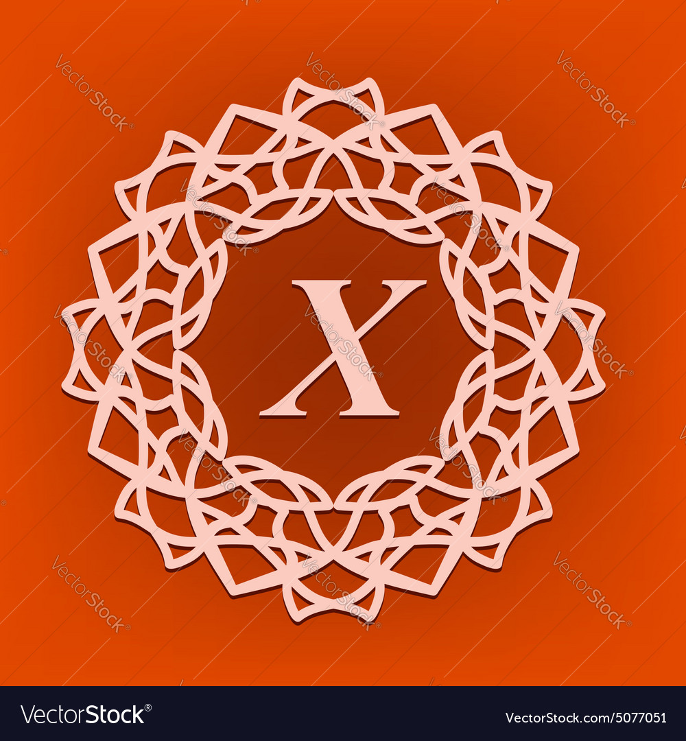 Monogram x Royalty Free Vector Image - VectorStock