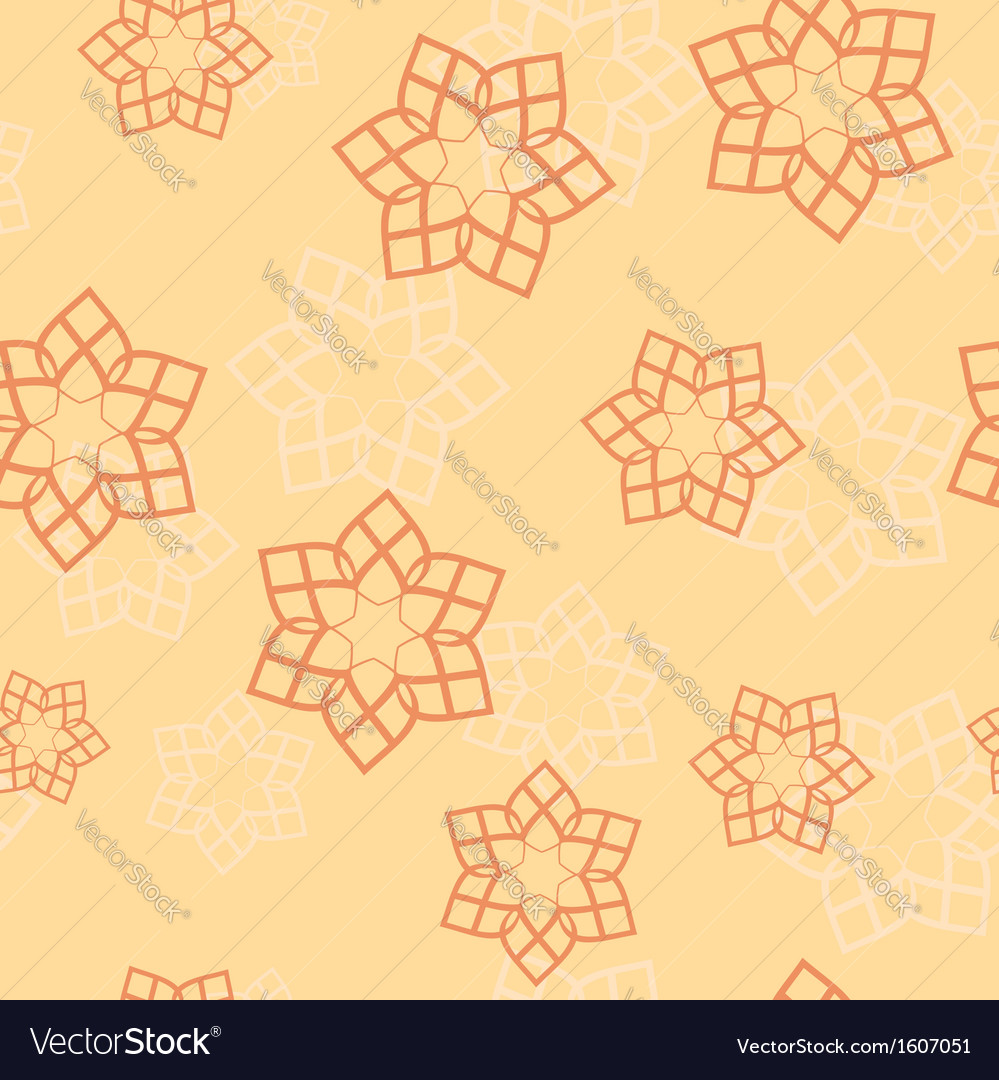 Orange seamless pattern with geometric elements Vector Image