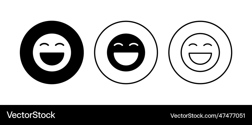 Smile icon set smile emoticon icon feedback Vector Image