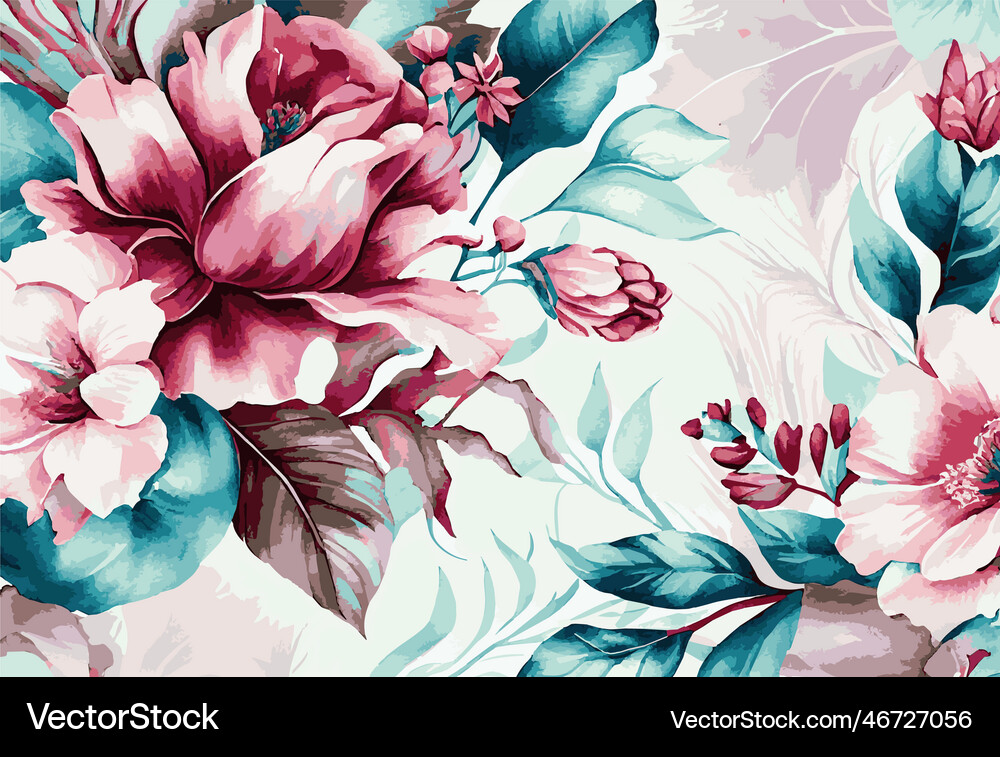 Abstract floral art background template botanical Vector Image